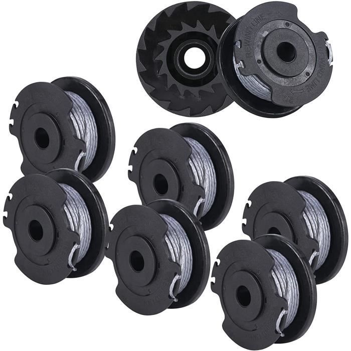 Lot de 8 bobines de fil de rechange pour débroussailleuse de jardin 4,9 m x 0,062 cm, pour ...