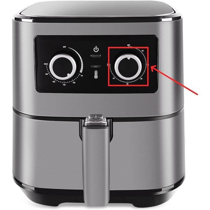 Bouton De Temps Pour Friteuse À Air 5,5 L Pour Friteuse À Air 5,5 L ...