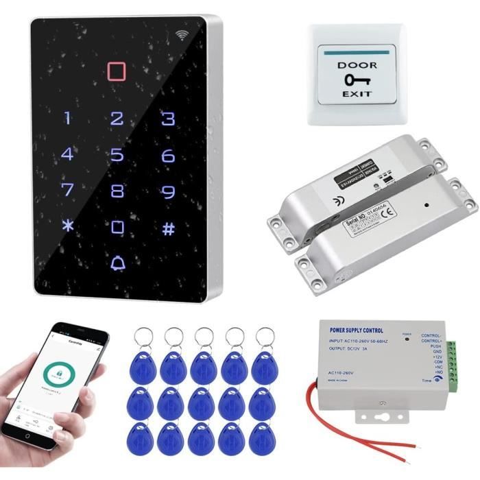 Wifi Tuya Contrôleur D'Accès Tactile Rfid Clavier Système De Contrôle D'Accès Kit Ip68 Étanche ...