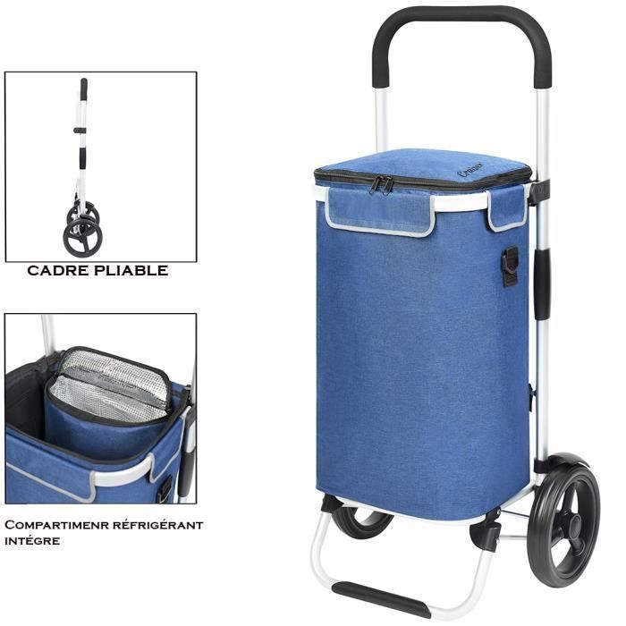 Cruiser Allround - Chariot de courses pliable 41 ltr avec compartiment ...