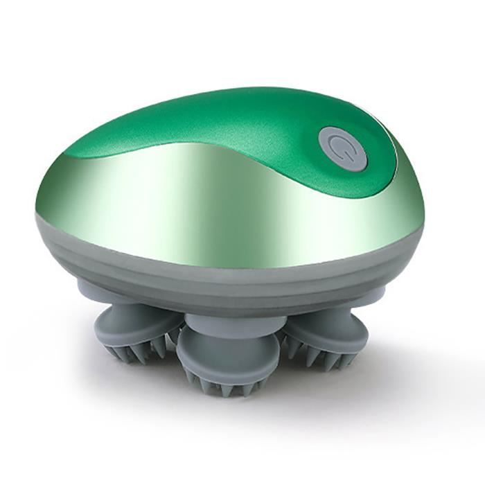Mini masseur de tête électrique - DRFEIFY - Vert - Rechargeable - Portable - Soulagement des ...