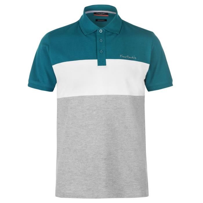 Pierre Cardin Polo T-Shirt Coupe Régulière Hommes Gris/bleu - Cdiscount ...