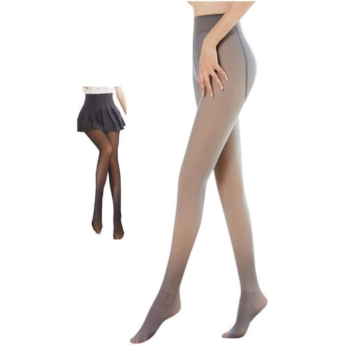 Collant Polaire Femme Chaud Toison Collant Doublé Polaire Slim Extensible pour Femmes Collants d ...