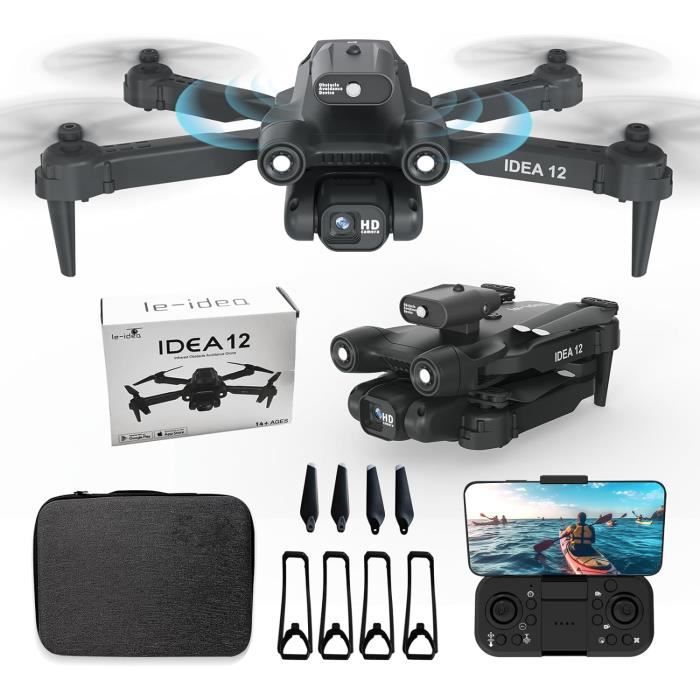 Drone Avec Caméra 1080P, Mini Drone Avec 2 Caméras, Quadcopter Rc Avec ...