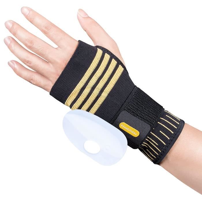 Thx4COPPER Orthese Résiliente Compression Poignet avec Gel Pad Support de Poignet avec Sangle ...