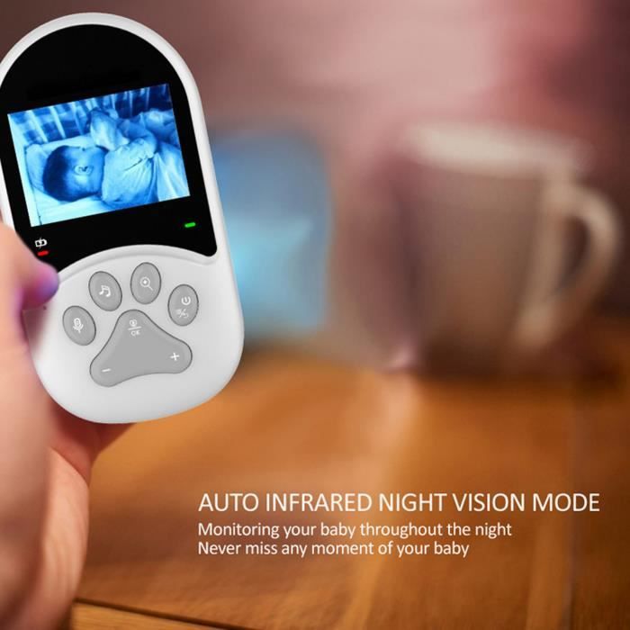 Moniteur vidéo pour bébé Baby Monitor 2.4in Écran Night Visible 60 ...