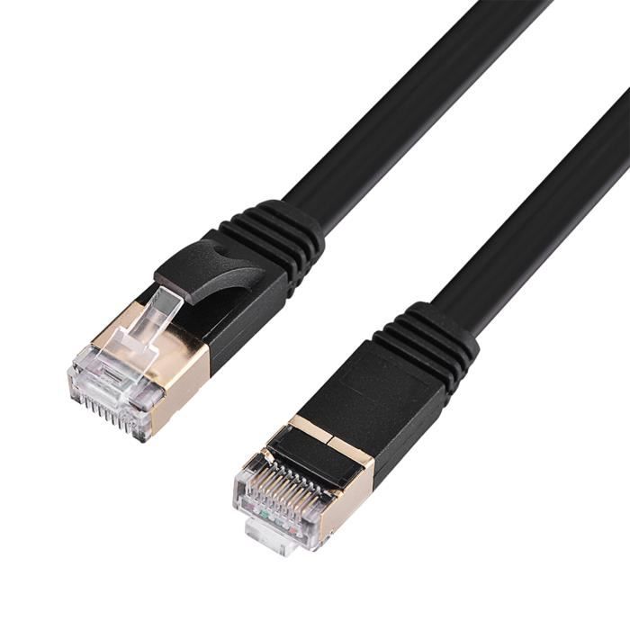 Cble LAN RJ45 Cble réseau LAN blindé rétractable CAT7 RJ45 600 MHz ...
