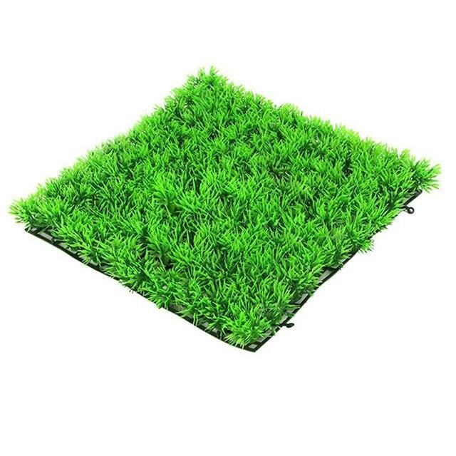 GAZON ARTIFICIEL,B--Tapis de gazon artificiel 25x25 cm, fausse mousse, décoration de paysage ...