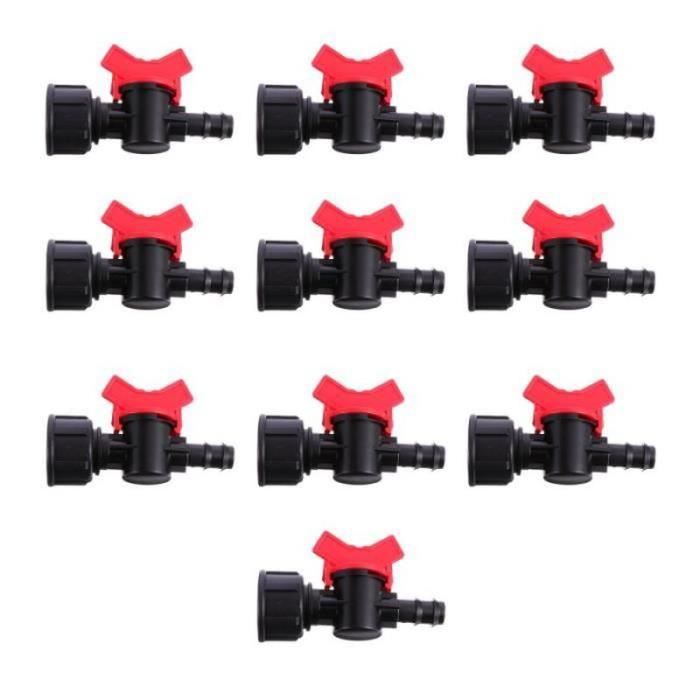 RACCORD - VANNE 10 pièces 16PE vanne de commutation de tuyau raccords d'irrigation pratiques ...