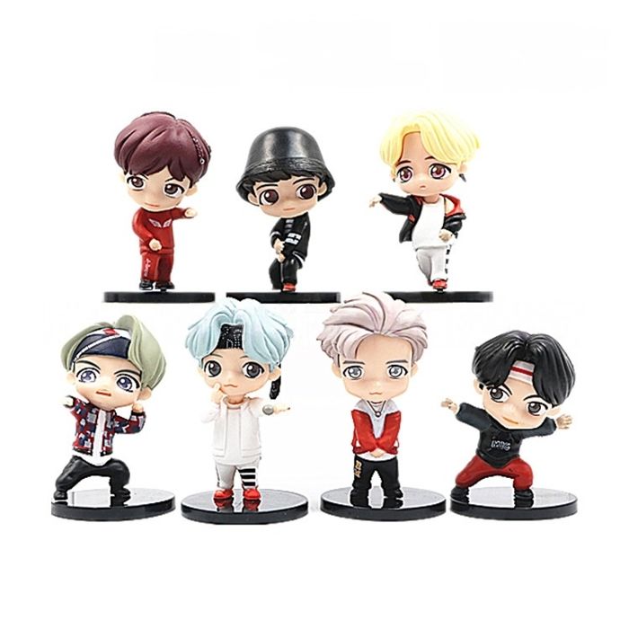 Figurines BTS TinyTAN (Lot de 7) - Figurines Chibi K-pop Collection ...