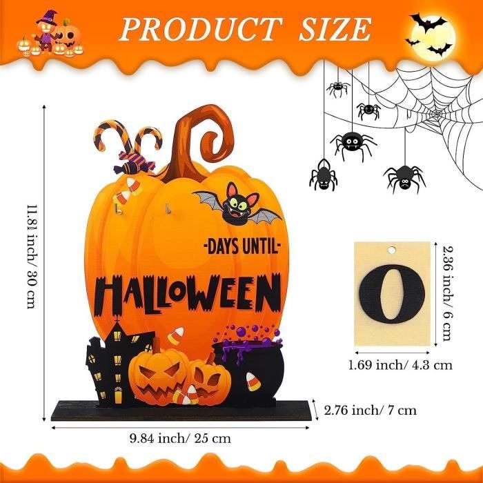 Calendrier de l'Avent en Bois pour Halloween - AMOUNE - Compte à ...