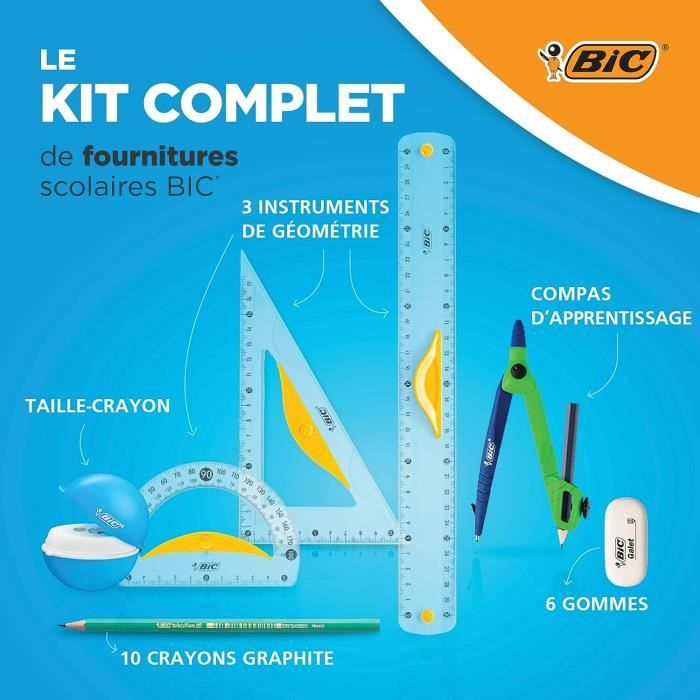 BIC Kit De Fournitures Scolaires Pour Enfant - Cdiscount Beaux-Arts et ...