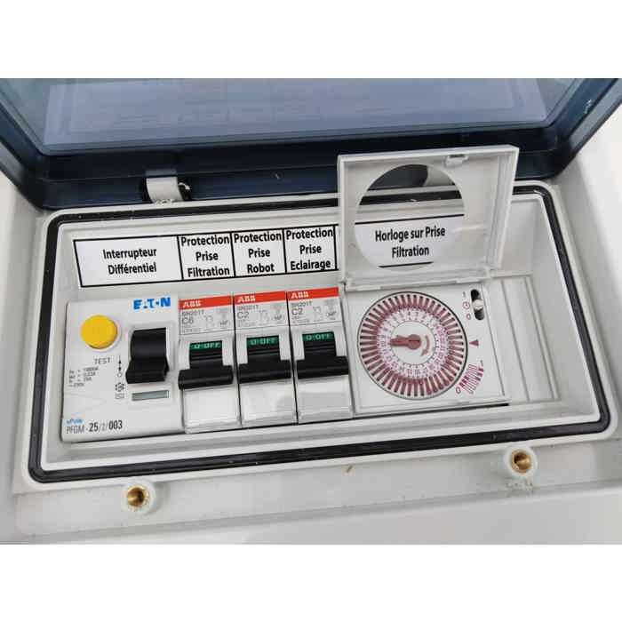 Coffret Electrique Piscine Prises - AQUALUX - Pompe +Robot +Projecteur ...