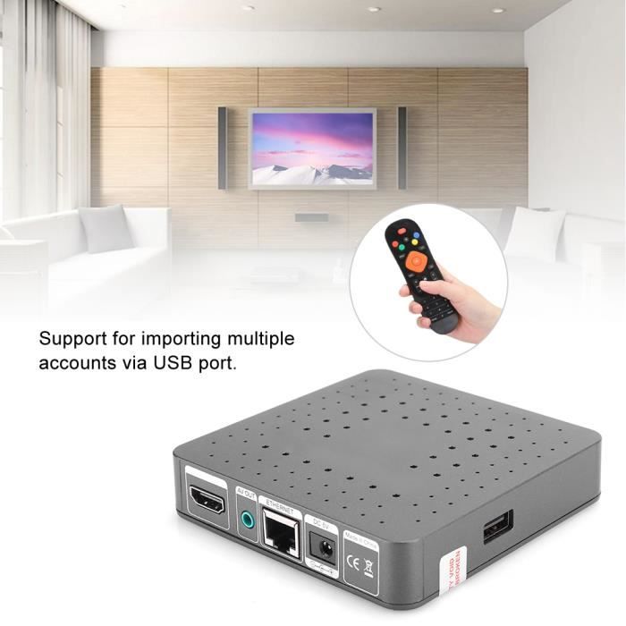 EBTOOLS Décodeur numérique IPTV Lecteur de Top Boîte Décodeur TV Wifi ...