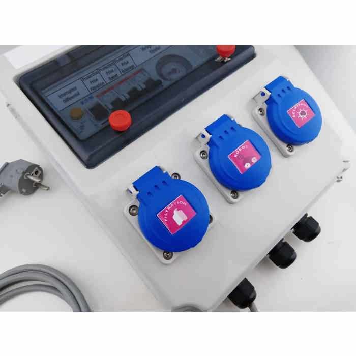 Coffret Electrique Piscine Prises - AQUALUX - Pompe +Robot +Projecteur ...