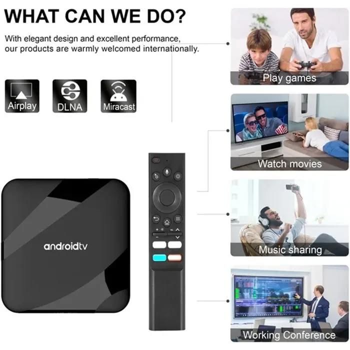 Boîte TV Android TV98 ATV, OUTUOTWQ Android 14 TV BOX Amlogic S905W2 ...