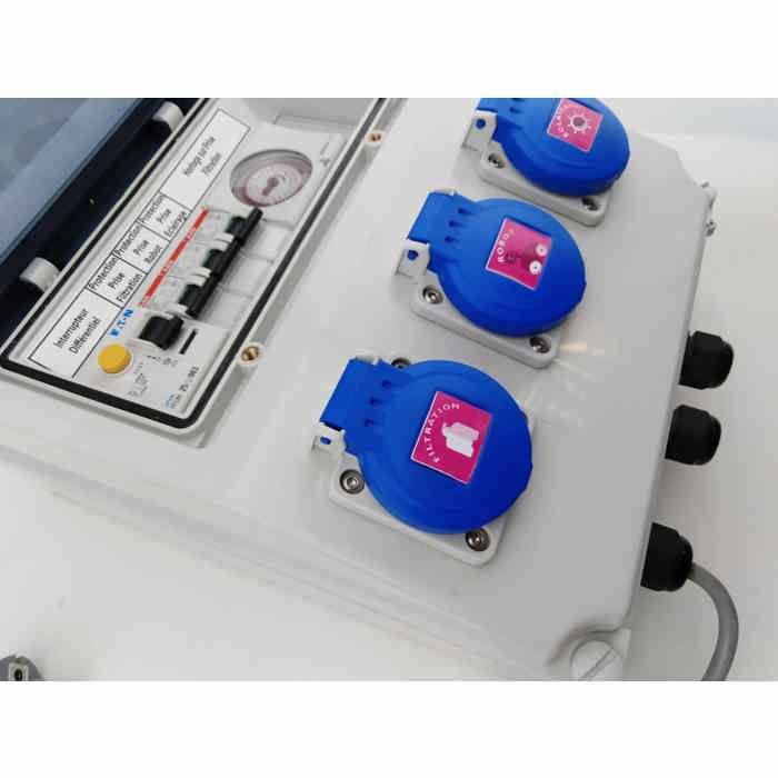 Coffret Electrique Piscine Prises - AQUALUX - Pompe +Robot +Projecteur ...