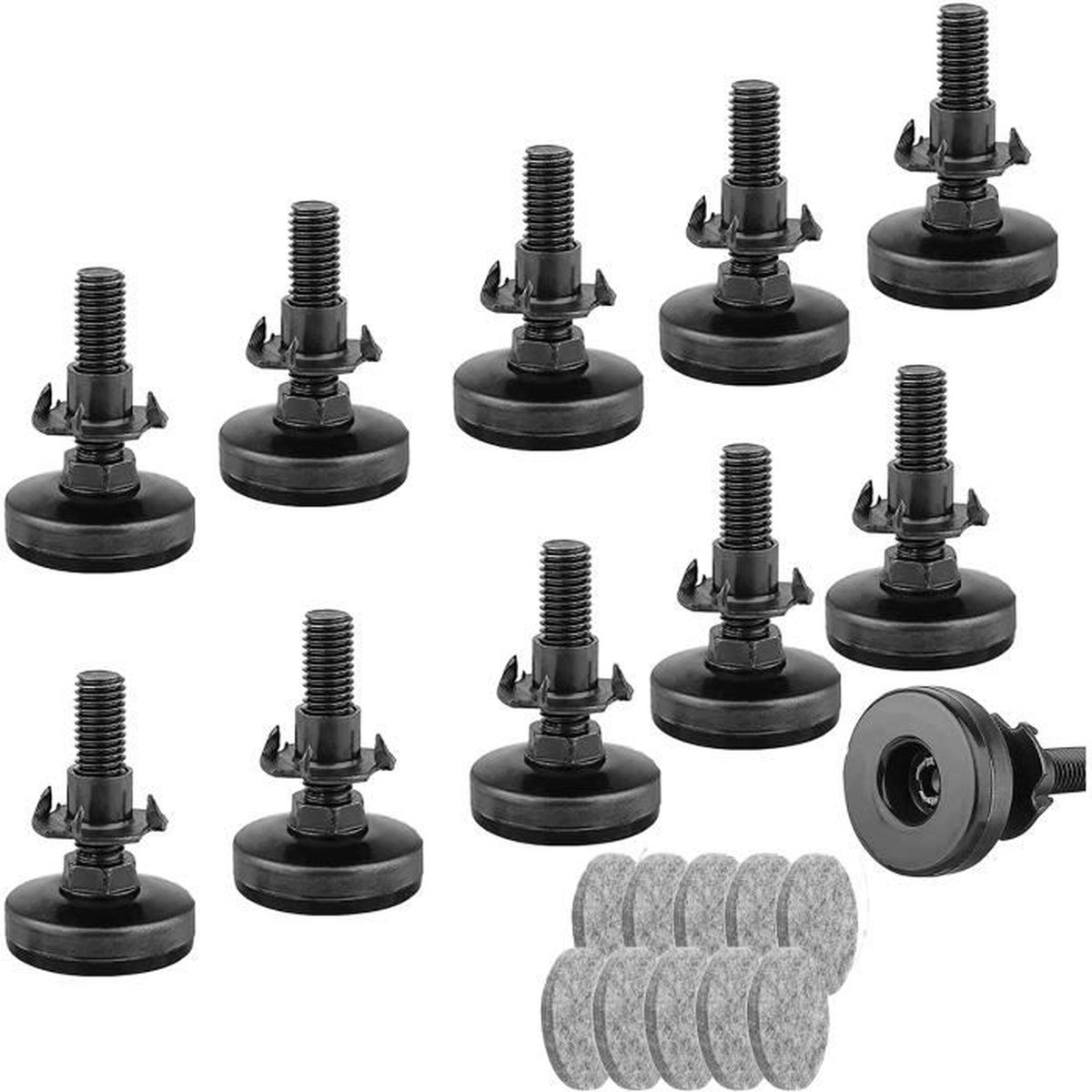 10 Pièces Pieds Vérin de Meuble Pieds de Meuble Ajustables ,Vis de ... 10 Pièces Pieds Vérin de Meuble Pieds de Meuble Ajustables ,Vis de ...