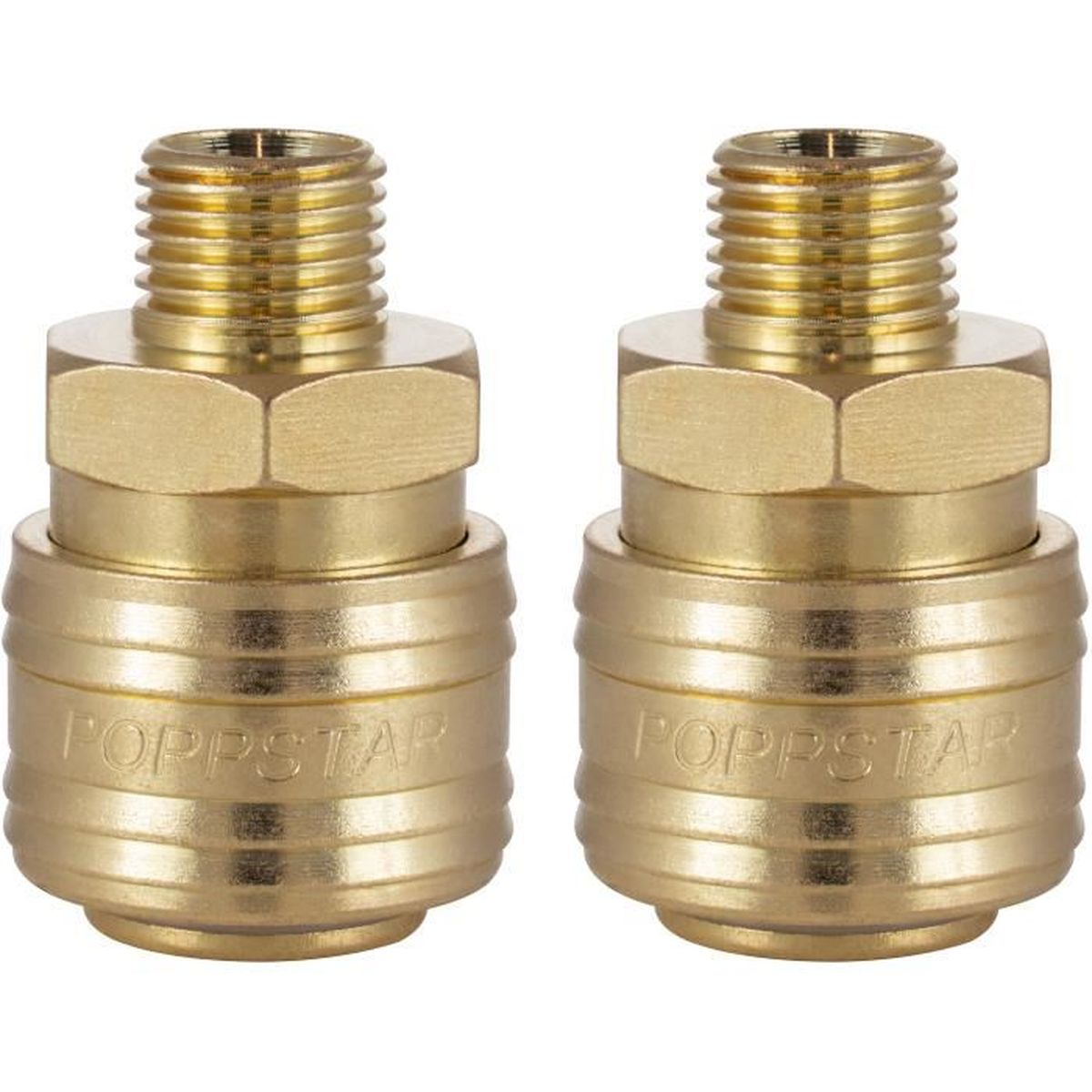 2x Raccord rapide pour air comprimé DN 7,2 avec filetage extérieur 1/4 pouce - Cdiscount Bricolage