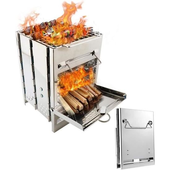 Ehskzjh Mini Barbecue À Charbon De Bois, Petit Fumoir Pliable, Barbecue ...