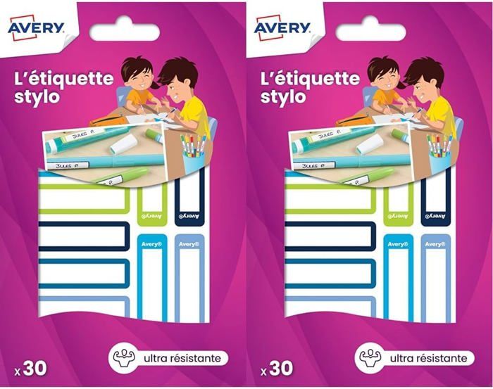 30 Étiquettes autocollantes résistantes pour marquer les Stylos ...