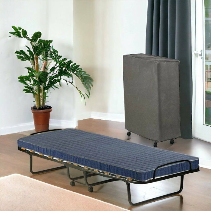 Lit Pliant Fosca Talamo Italie, en Tissu Noir - Cdiscount Maison