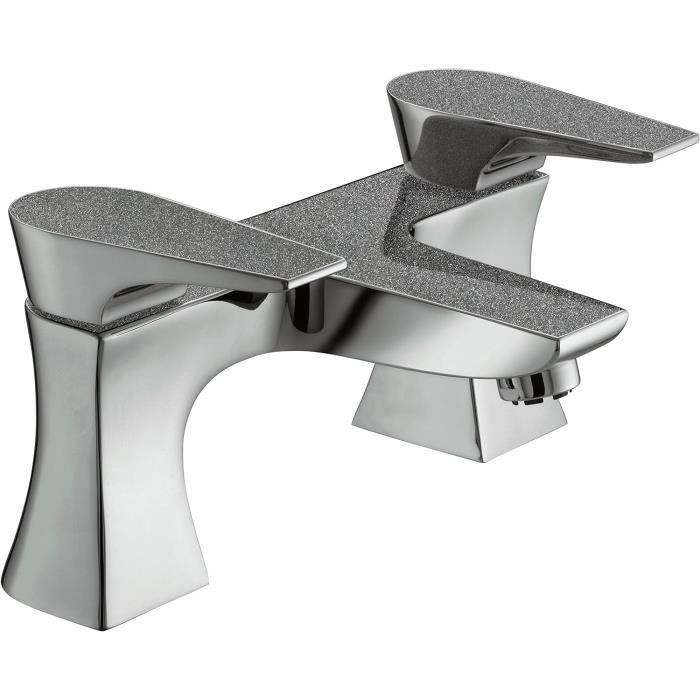 Robinet de Baignoire Métallique Sablier Glisten - Mhou - Gris - Métal ...