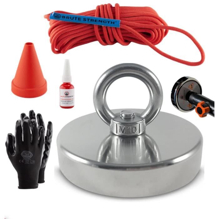 Jeu D'Aimants Puissants - 400Kg - 90Mm - Comprend 20M De Corde - Aimant ...