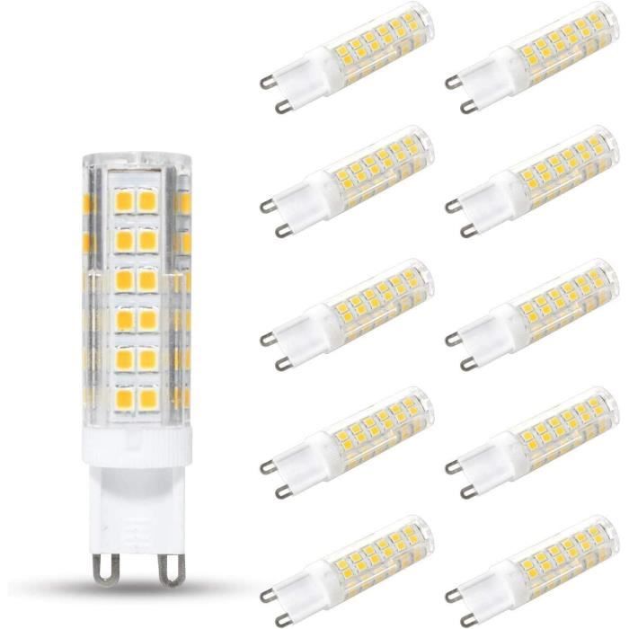Ampoule LED G9, 7W equivalent 60 65W Ampoules halogènes, Blanc chaud 3000K, G9 Prise LED Lampe ...