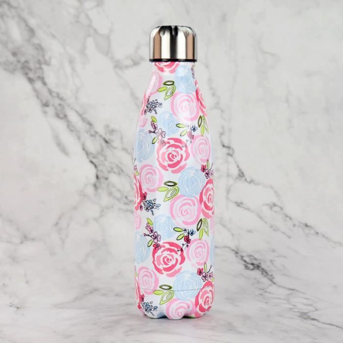 Gourde,Bouteille d'eau isotherme à double paroi 500ml en acier ...