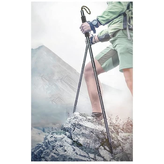 LXLAMP Baton de Marche Baton de Randonnee Baton Trail Pliable Baton de ...