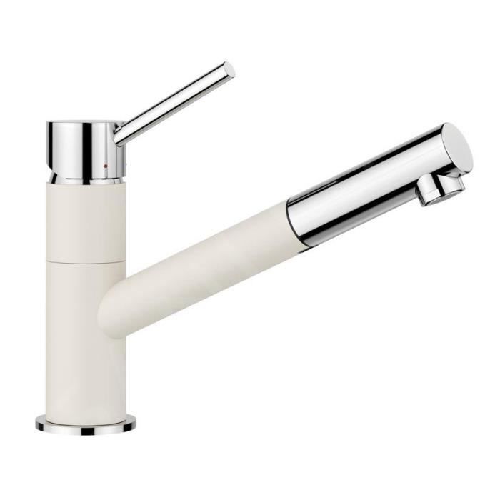 BLANCO KANO S - ROBINETTERIE D'Ã©VIER AVEC BEC EXTRACTIBLE, BLANC DOUX ...