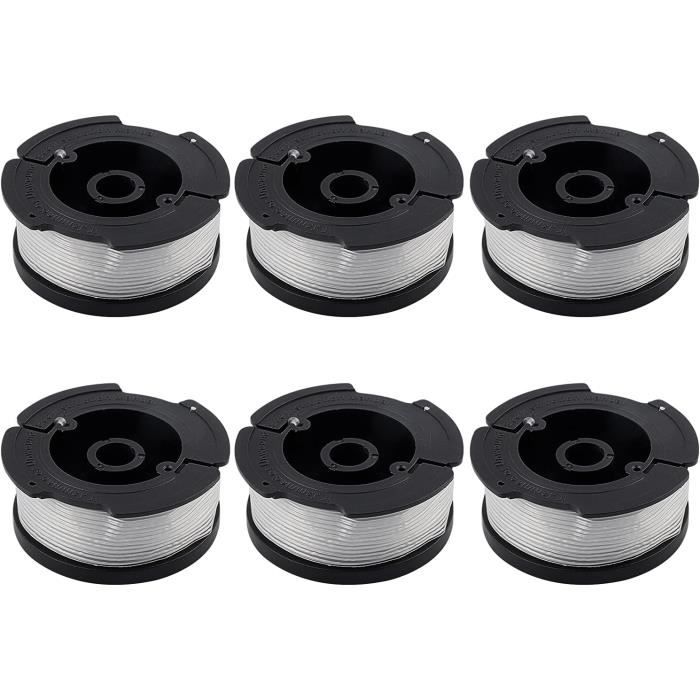 Lot De 6 Bobines De Fil A6481 A6485 Pour Coupe-Bordures Black Decker Stc1820Cm Stc1820Pc ...