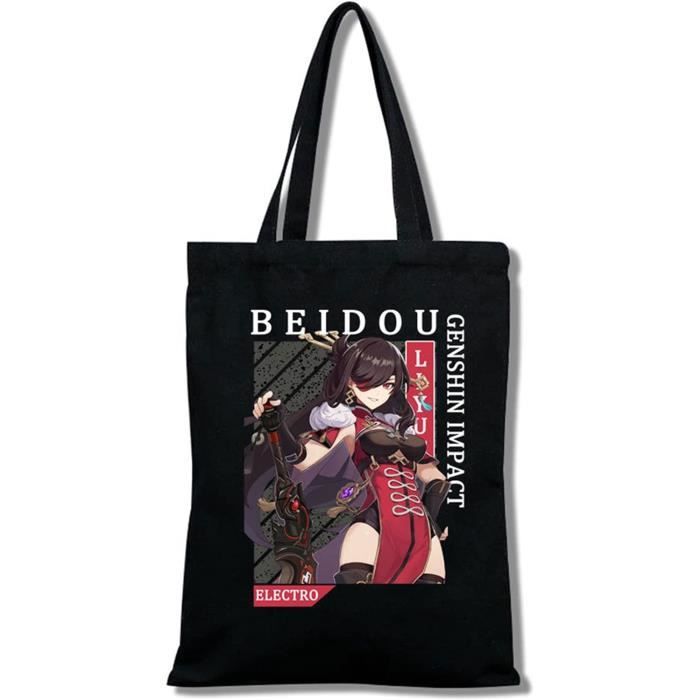 Sac En Toile Genshin Impact, Noelle-Dliuc-Hutao-Tarttaglia-Beidou-Qiqi ...