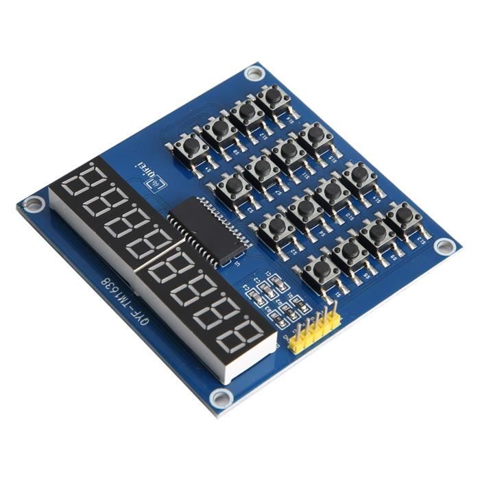 Fdit module TM1638 TM1638 Contrôle MCU 3 fils 8 bits LED Module de ...
