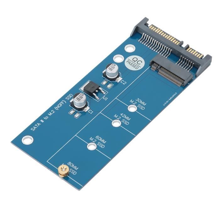 Garosa adaptateur SSD M.2 NGFF M.2 vers SATA Riser Card Adapter Converter Carte Blue Board ...