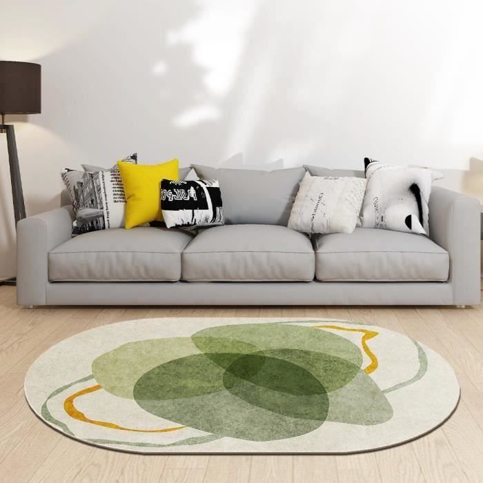 Tapis de Salon et Chambre - Design Ovale - 100% Polypropylène - MERKMAK ...