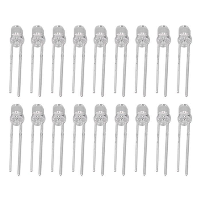 OMABETA Diode LED 100 Pcs LED Diode 3mm 8 Couleurs LED Lumineux Couleur ...