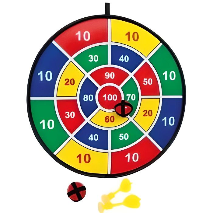 Cible velcro 37 cm Avec Flechettes Et Balles - jeu De Plein Aire enfant ...