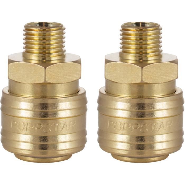 Raccord rapide pour air comprimé DN 7,2 - POPPSTAR - Standard avec filetage G 1/4" BSP mâle ...