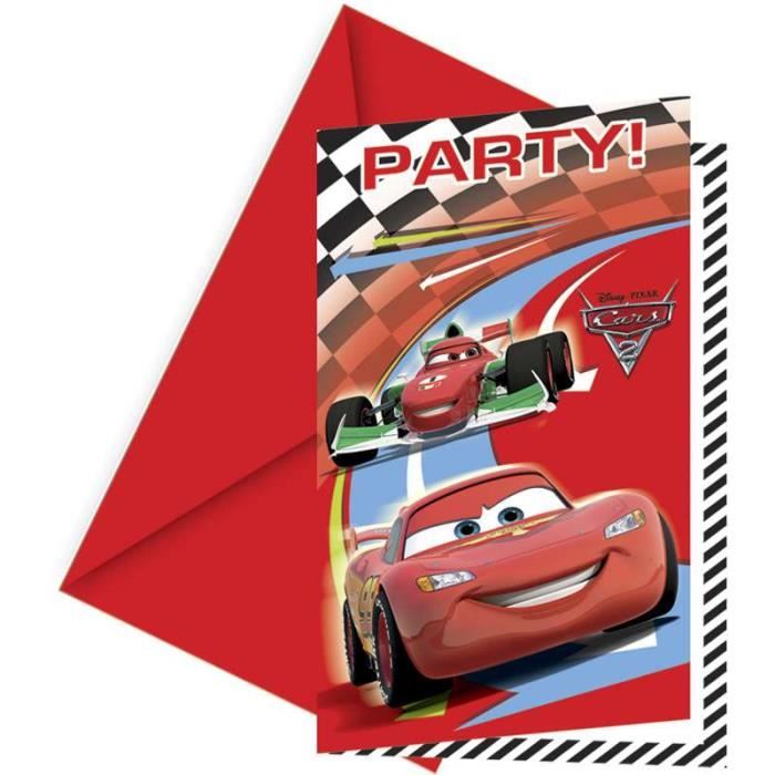 Lot de 6 cartes invitation + enveloppes cars rsn - Cdiscount Beaux-Arts ...