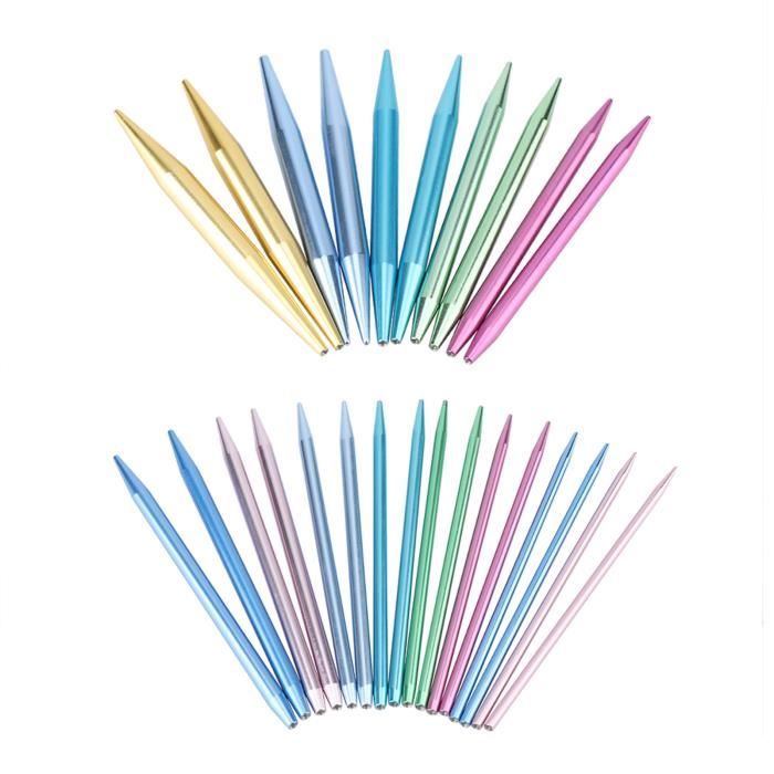 Zerone Knitting Needle Kit, Crochet Set Interchangeable Knitting Needle ...