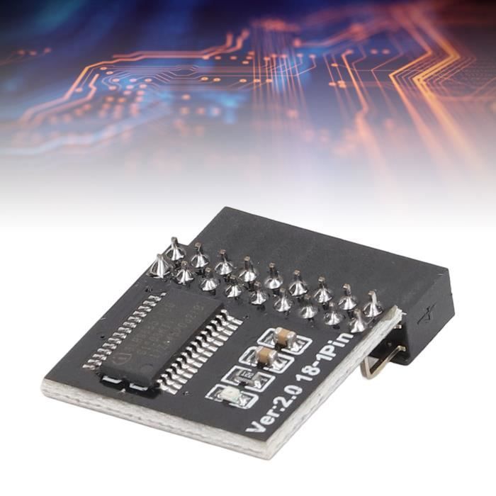 Module TPM2.0 Module de sécurité TPM2.0, 18 Broches pour Carte Mère ...