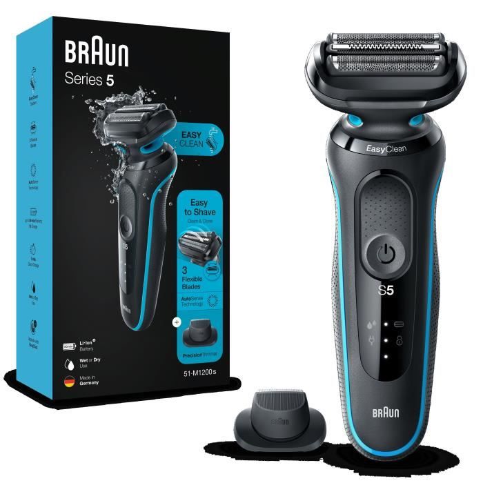 Rasoir lectrique Braun Series 5 51 M1200s Avec Tondeuse De Pr cision rasoir-lectrique-braun-series-5-51-m1200s-avec-tondeuse-de-pr-cision