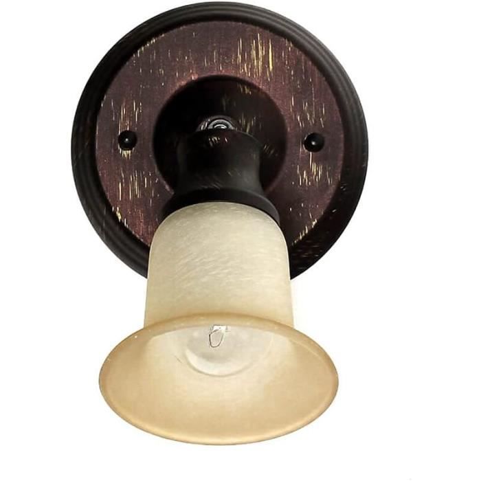 Applique Murale Rustique Style Maison De Campagne En Verre Crème E14 ...