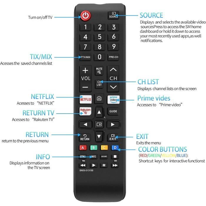 Universelle Télécommande Pour Samsung Smart Tv Télécommande Universelle
