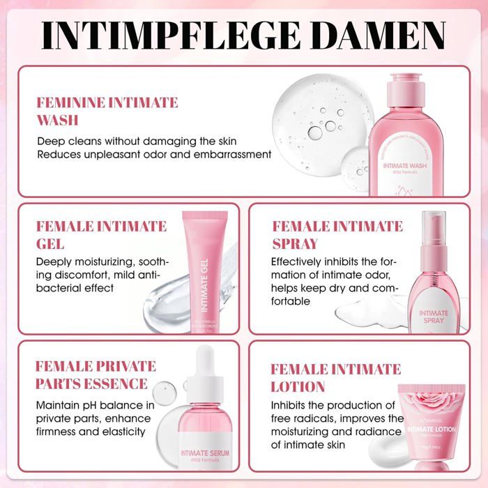 Gel Intime Femme Set Nettoyant, Gel Lavant Intime Femme, Essence ...