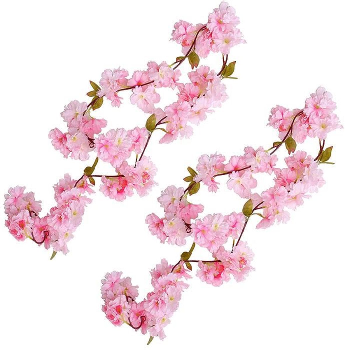 2pcs Fleur De Cerisier Rotin,ANNEFLY Fleurs Cerisier Artificielles ...