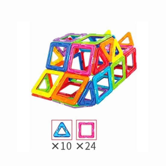 Jaune clair-Décennie s de construction magnétiques pour enfants, taille ...