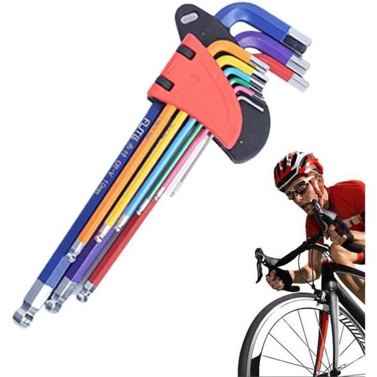 Clé hexagonale à extrémité sphérique pour vélo - Clés Allen - Acier ...